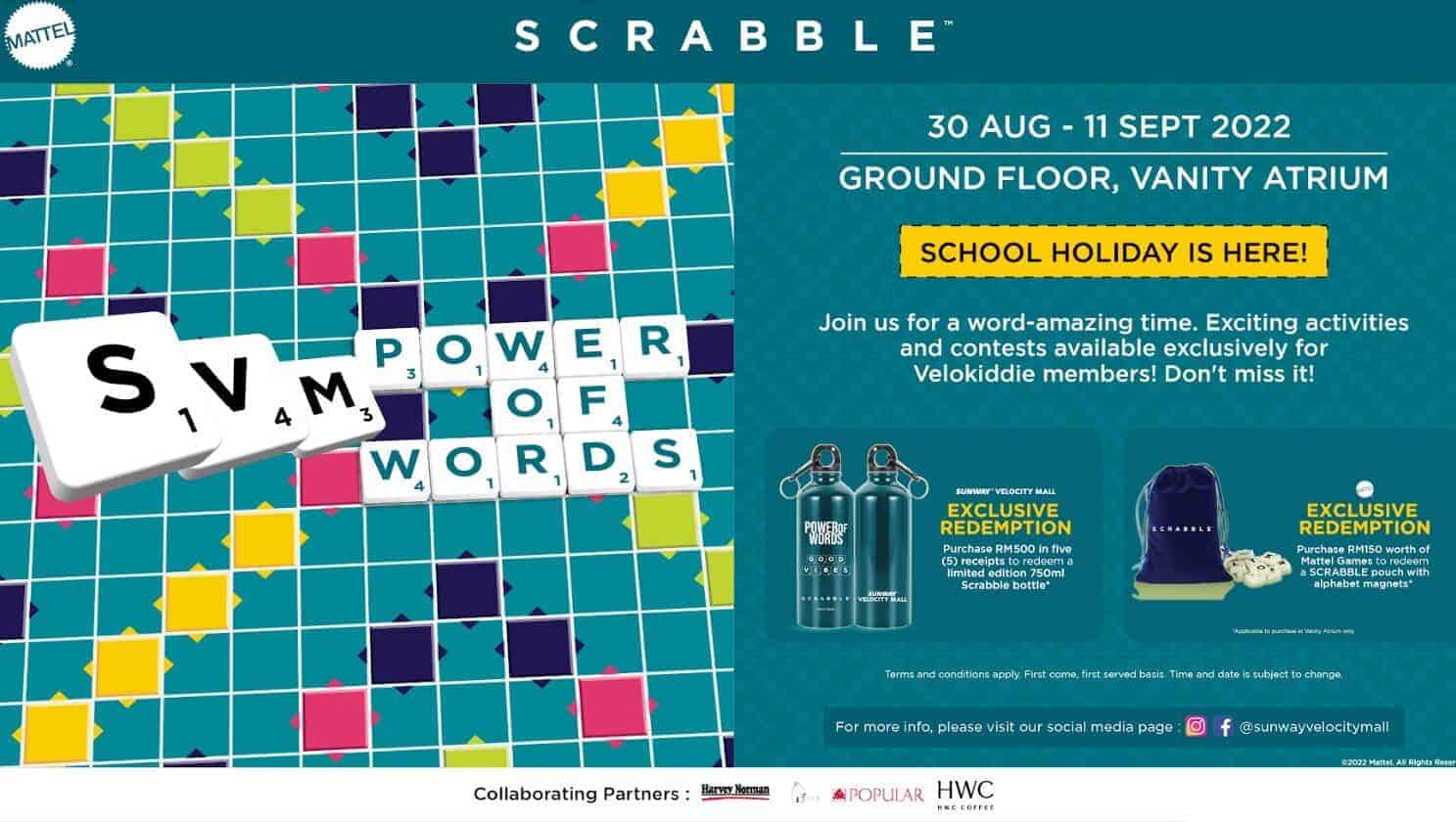 Having F-U-N with Scrabble: The Power of Words, at Sunway Velocity Mall ...